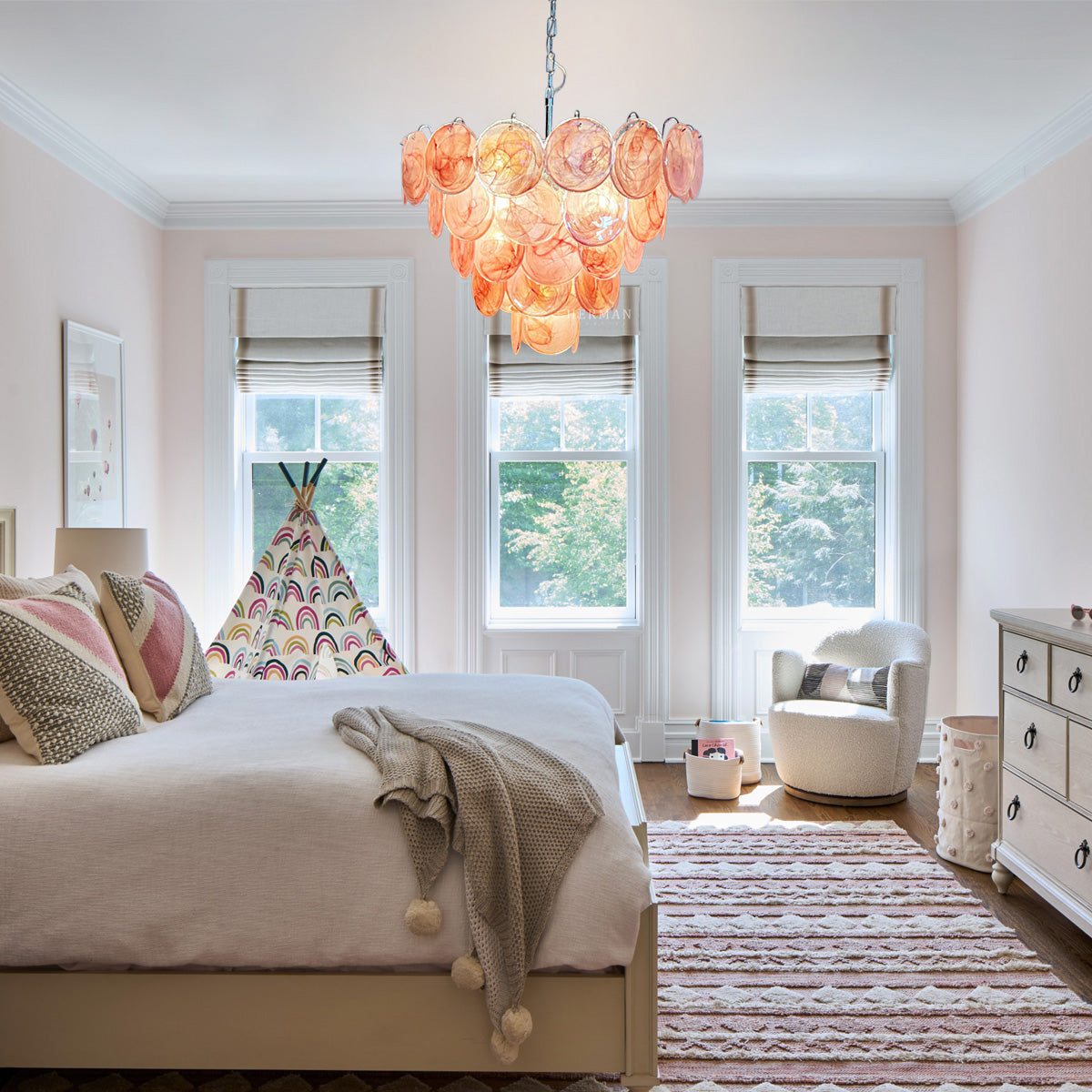 Murano Chandelier 57 Pink – Lumifys