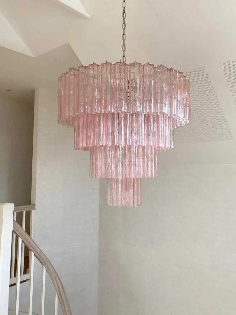 Murano Chandelier – 78 tubes – Pink – Lumifys