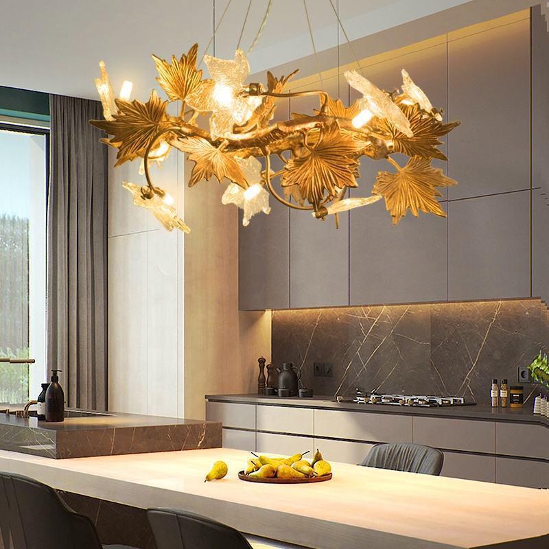 Maple Leaf Branch Chandelier – Lumifys