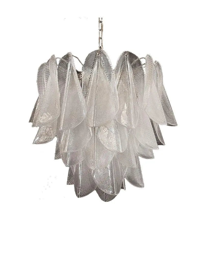 Murano Chandelier – Rondini – 41 glass leaves – Transparent – Lumifys
