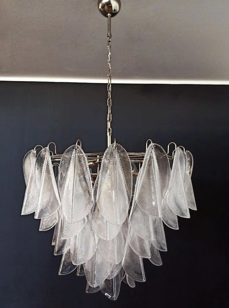 Murano Chandelier – 23 Rondini – Granigliar – Transparent – Lumifys