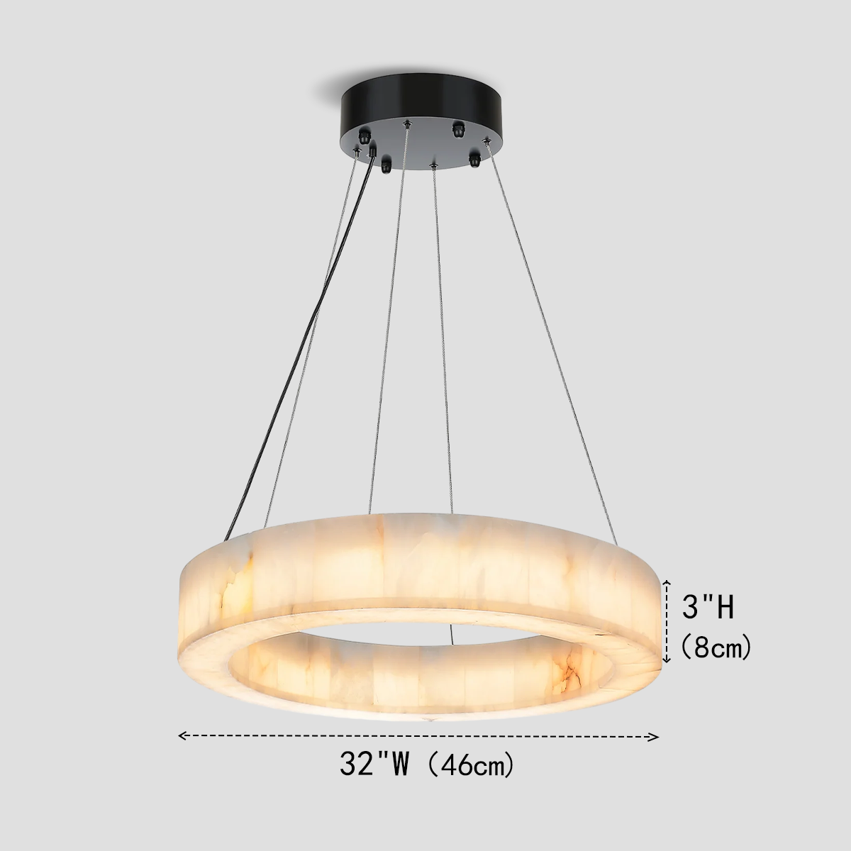 Alabaster Halo Ring Chandelier – Lumifys