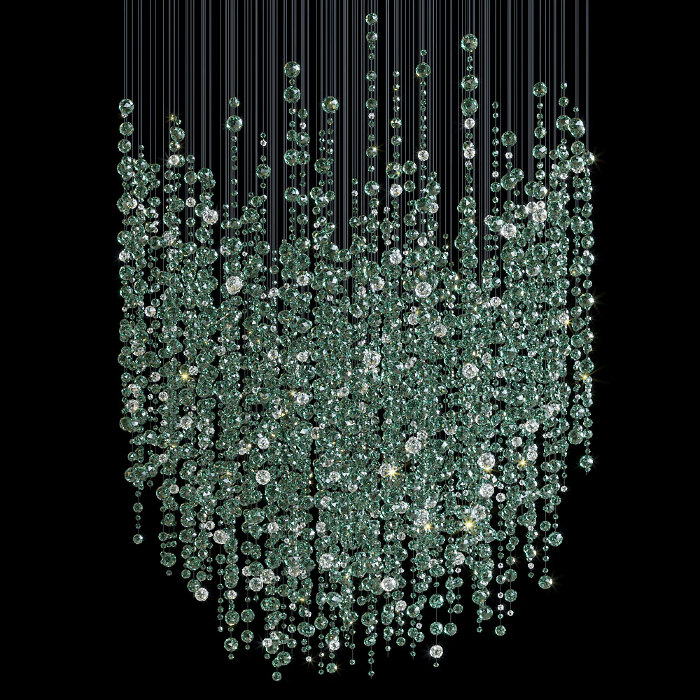 Emerald Rainfall Crystal Customize Chandelier – Lumifys