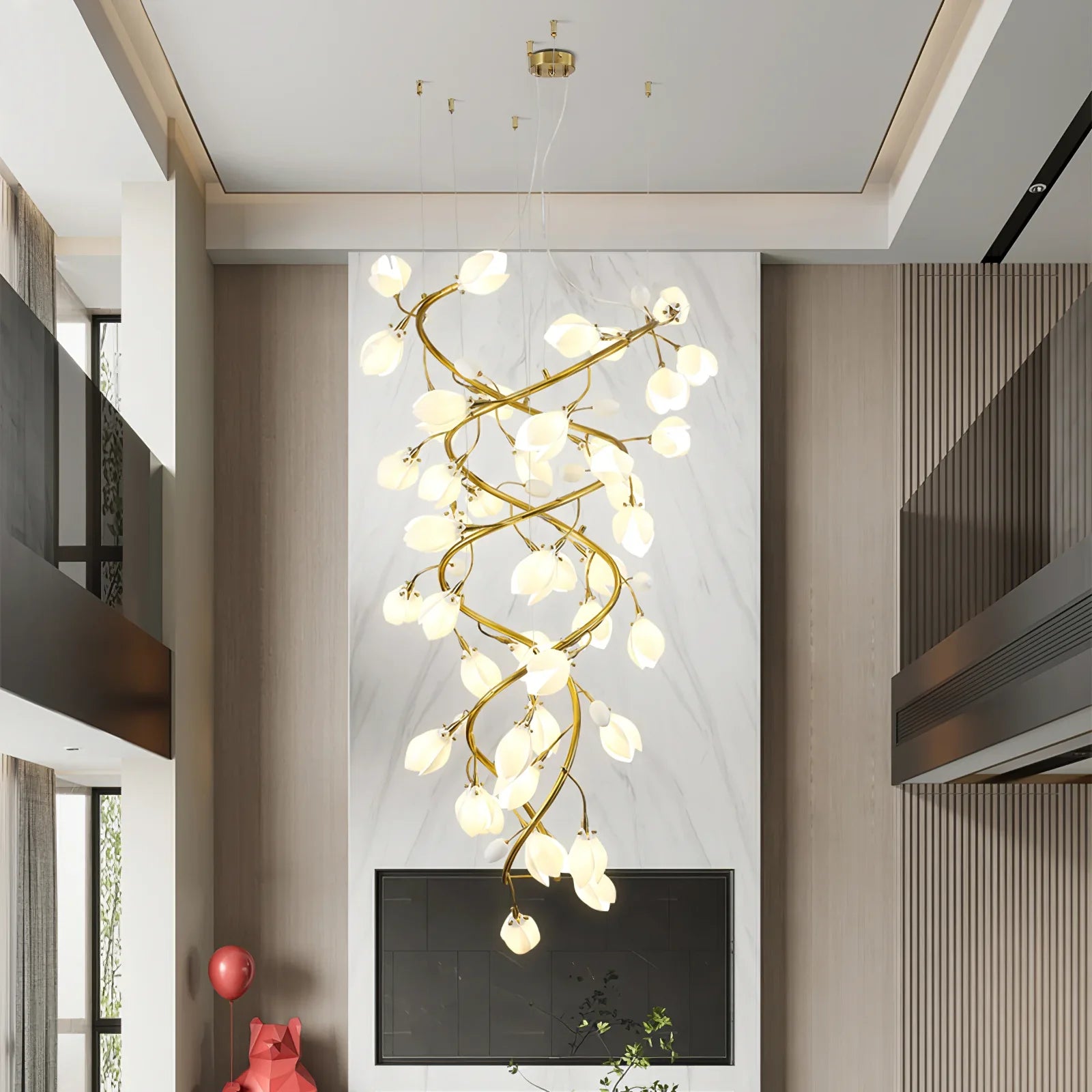 Lysandra Flower staircase chandelier – Lumifys