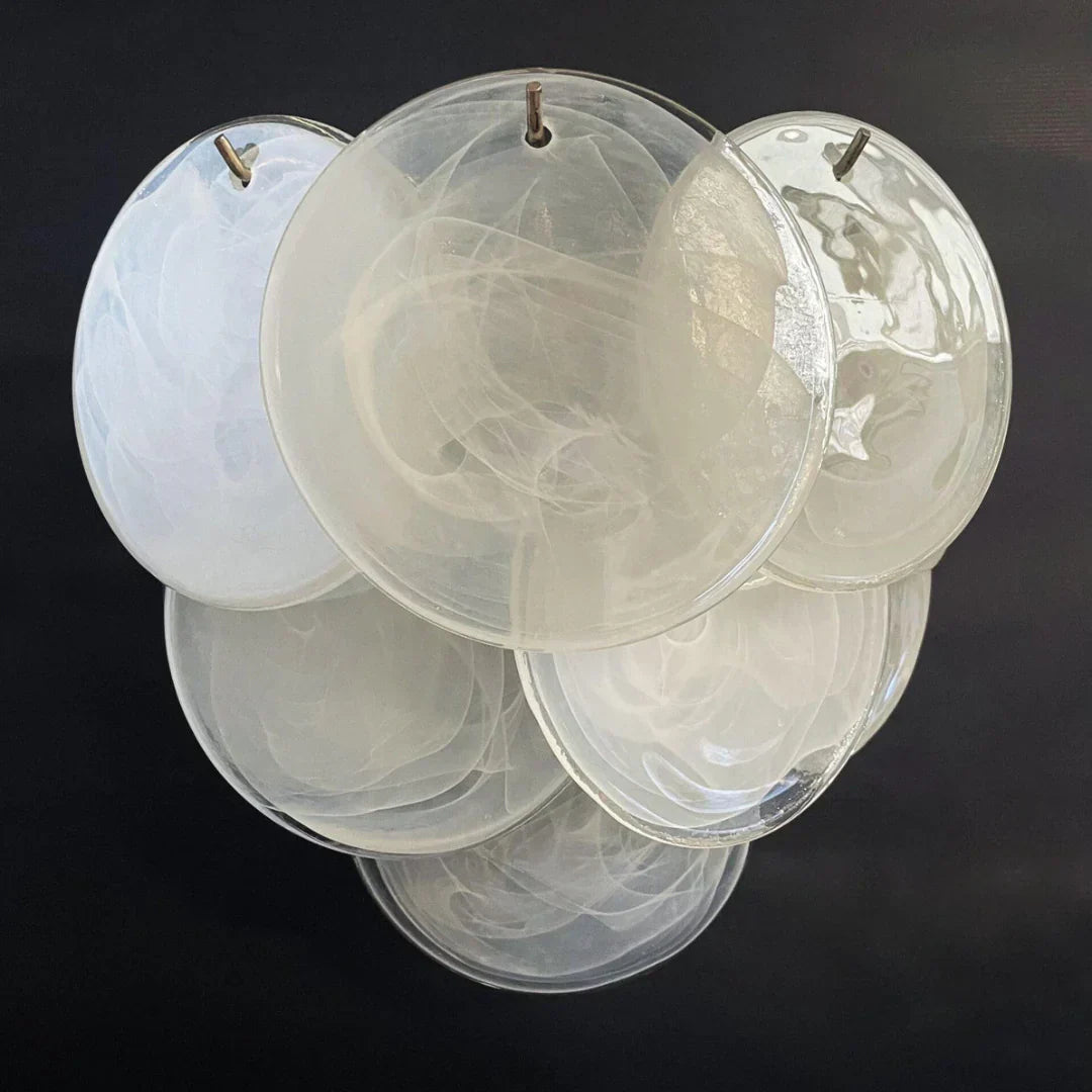 White Murano Disc Glass Wall Sconce 13.4" – Lumifys